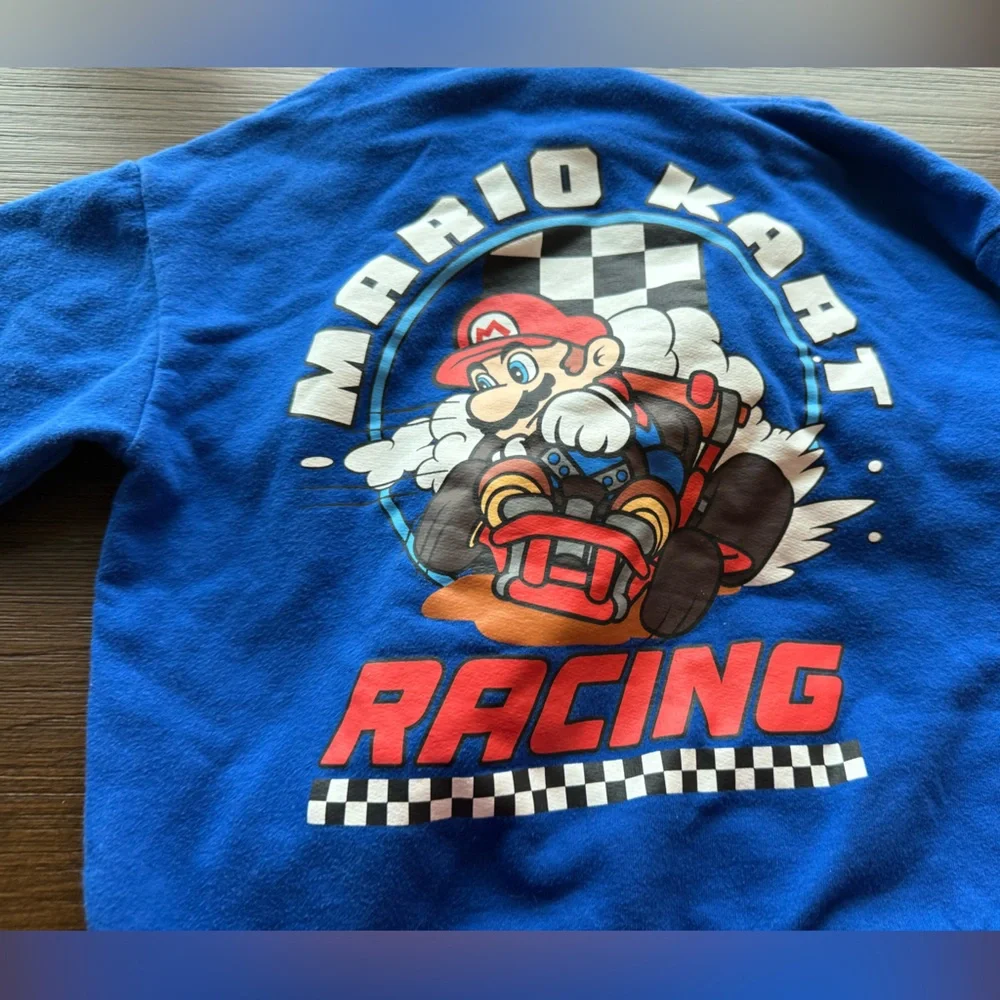 Mario Kart | Shirts & Tops | Mario Kart Kids Boy Racing Hoodie Blue ...